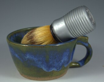 Pottery shaving mug | Etsy