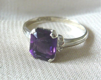 Amethyst gold ring | Etsy