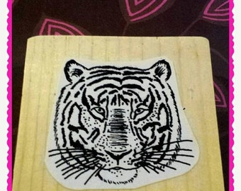 Tiger rubber stamp | Etsy