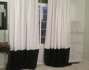 Color block curtains | Etsy