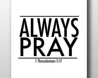 1 thessalonians 5 17 | Etsy