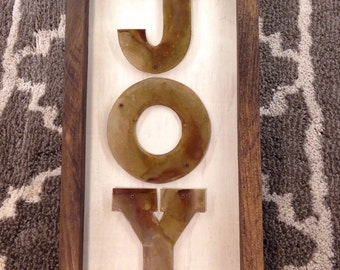 Joy metal sign | Etsy