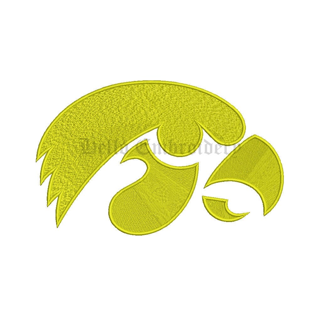 SALE**Iowa Hawkeye 9 Size Embroidery Designs College Football Logos ...