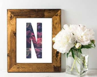 Letter n poster | Etsy