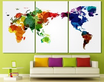 Abstract world map | Etsy