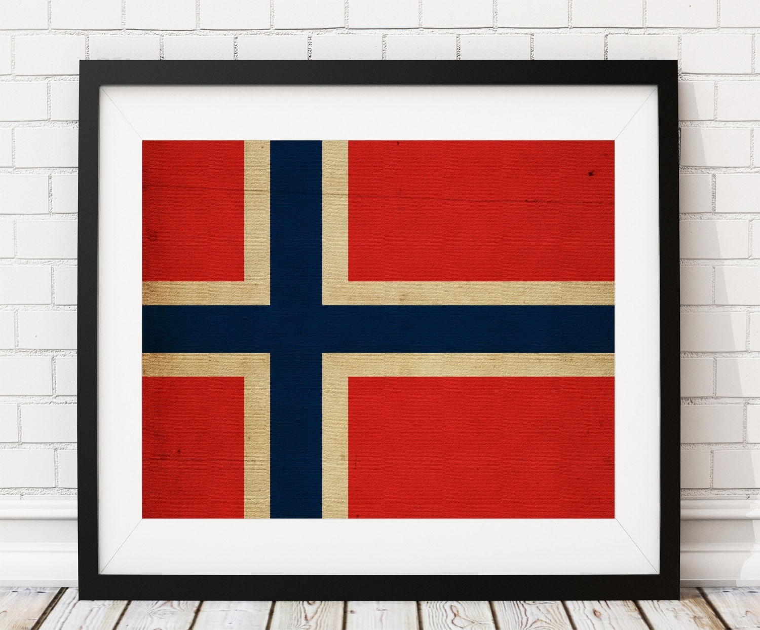 Norway Flag Art Norway Flag Print Norwegian Flag Poster