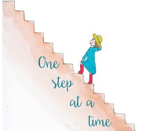 one step at a time motivational charm