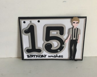15th birthday card | Etsy
