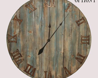Rustic wall clock | Etsy