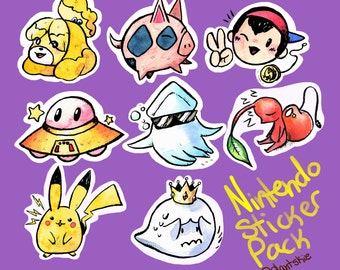 Nintendo stickers | Etsy