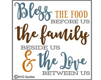 Bless the food svg | Etsy