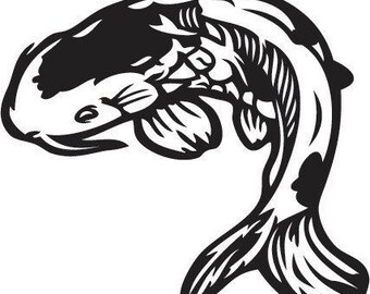 Koi fish decal | Etsy