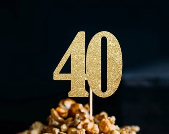 Unique 40th cake topper related items | Etsy