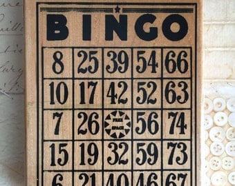 Bingo card stamp | Etsy