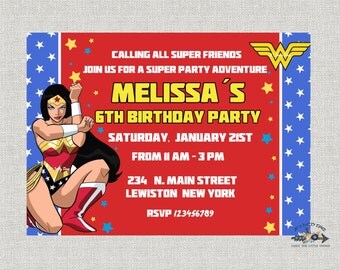 wonder woman invitations – Etsy