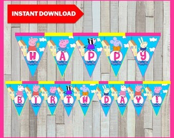 Peppa pig printable | Etsy