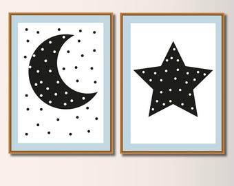 Heart moon star | Etsy