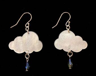 Rain cloud earrings | Etsy