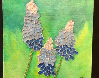 Bluebonnet painting | Etsy