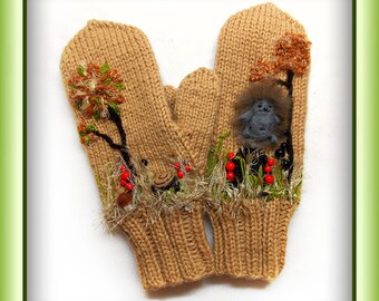 Hedgehog mittens | Etsy