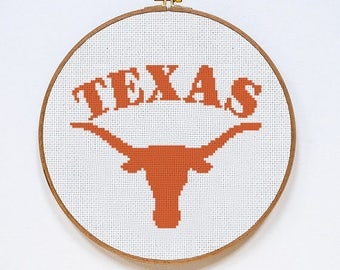 Longhorn embroidery | Etsy