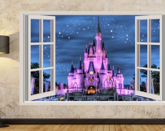 Castle wall decal | Etsy