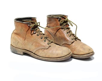 Vintage work boots | Etsy