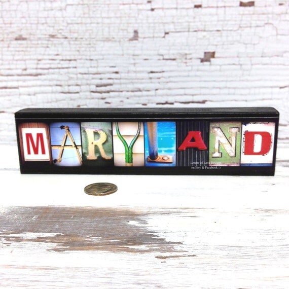 Maryland Art Maryland Wood Sign Maryland Map Map Art