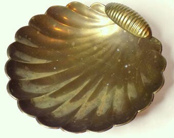 Brass shell dish | Etsy