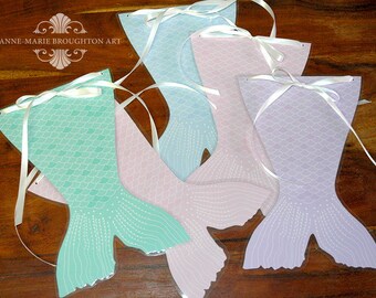 Mini Printable Paper Mermaid Tails US Letter Size Mermaid