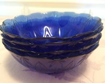 Blue glass bowls | Etsy
