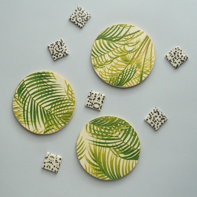 Handmade Ceramic Tile Coasters. Unique & by Tilissimo on Etsy