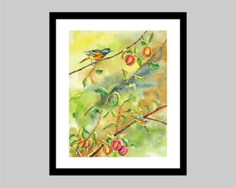 Apple tree painting | Etsy