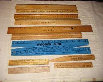 Old wood rulers | Etsy