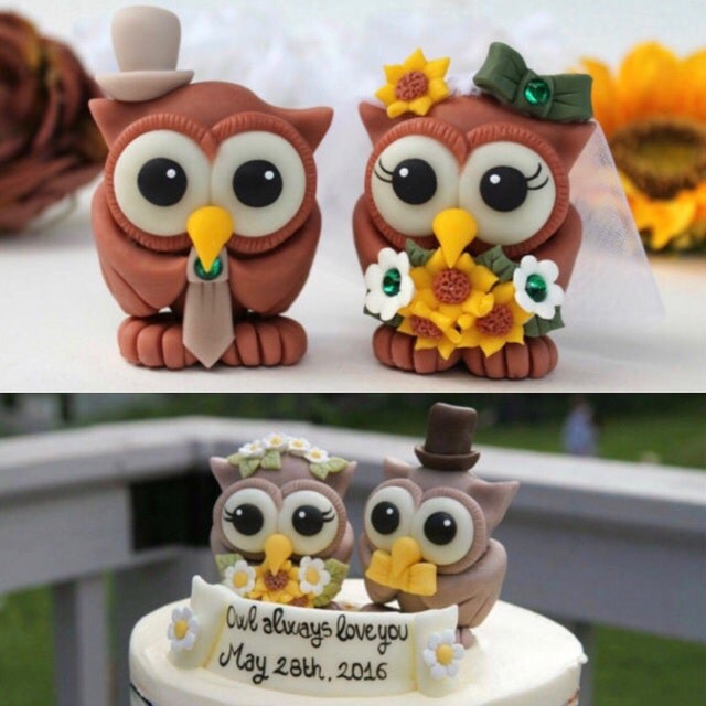 Custom pet portraits hand made cake toppers by PerlillaPets