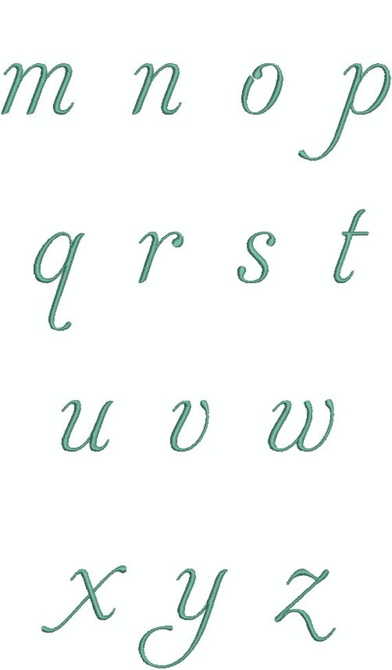 Beautiful Aphrodite Script Machine Embroidery Font Upper