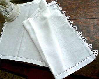 Lace edge towel | Etsy