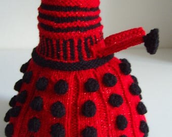Hand Knitted Dalek in a variety of colourways