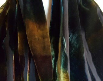 Velvet burnout scarf | Etsy