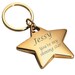 Personalized Gold Star Keychain Engraved Free
