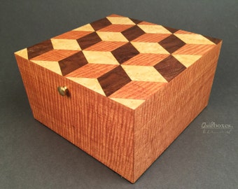 Wooden Keepsake Boxes with Vintage Quilt Designs by Quiltboxes
