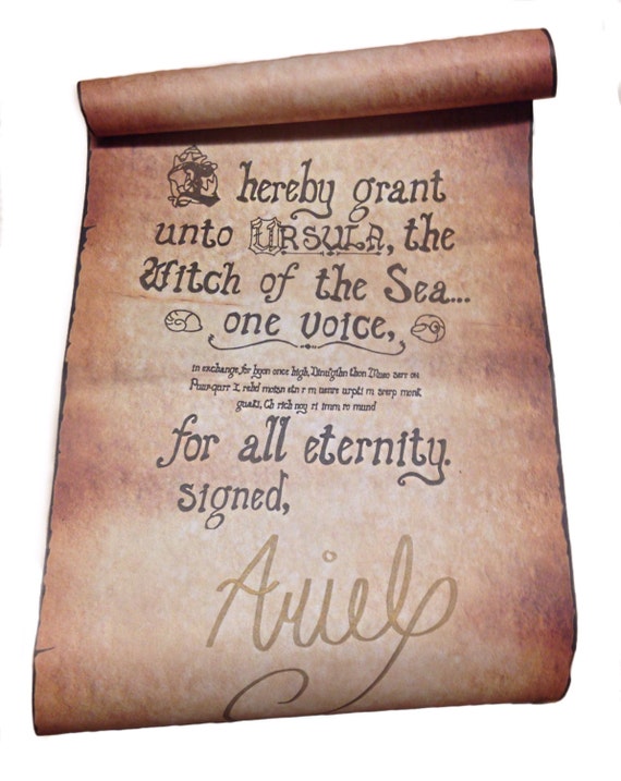 Contract Poor Unfortunate Soul Little Mermaid Ariel and Ursula