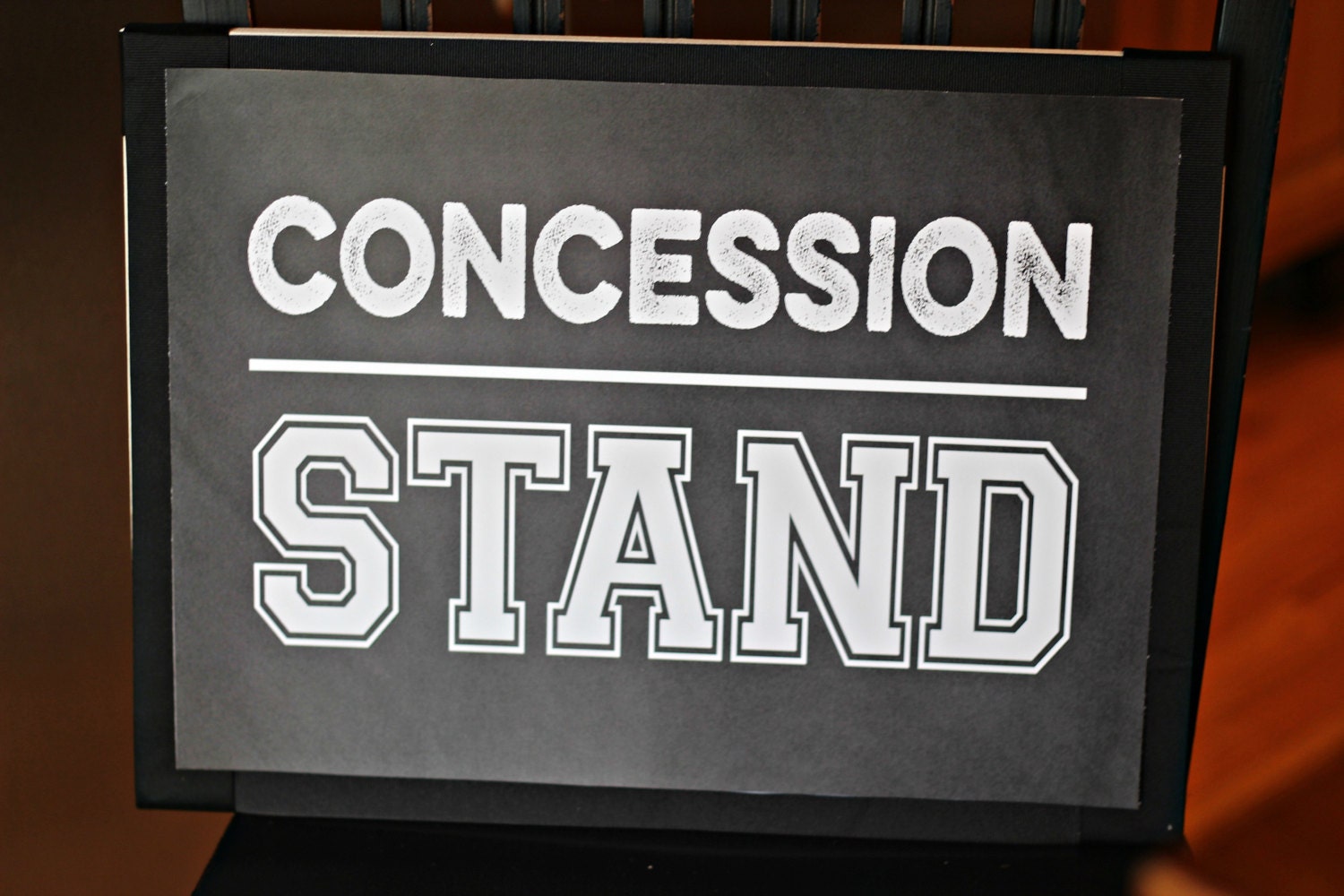 PRINTED CONCESSION STAND sign. Boy Sports Birthday Sports