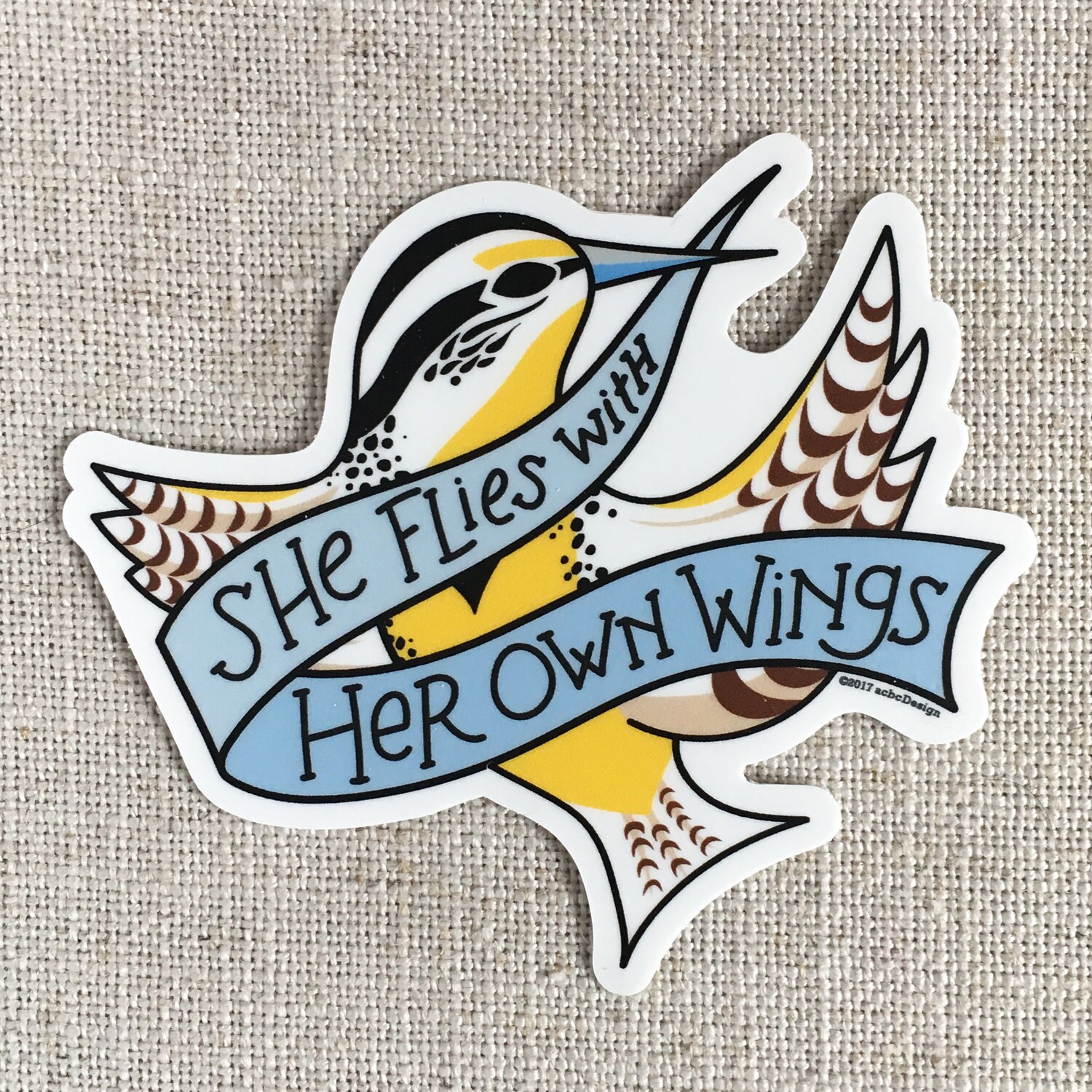 She Flies With Her Own Wings Vinyl Sticker / Oregon State
