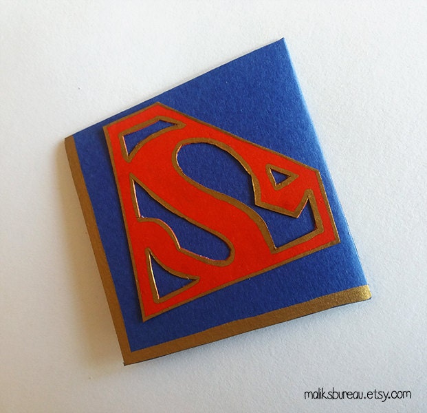 Superman/Supergirl corner bookmark