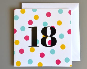 18th birthday card | Etsy