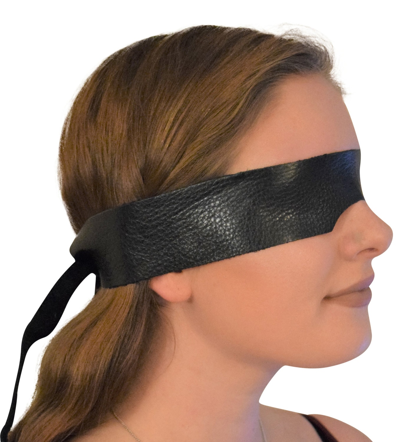 Genuine Calfskin Leather Blindfold / Eye Mask