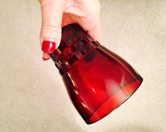 Red depression glass | Etsy