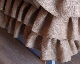 Burlap bed skirt | Etsy