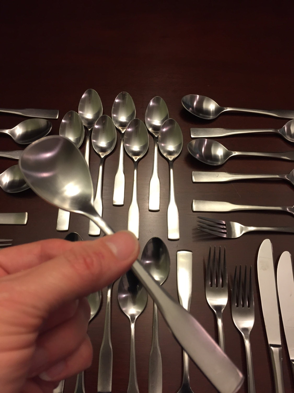 Vintage Oneida Satin flatware, Stainless Steel Flatware, pattern OHS428 ...